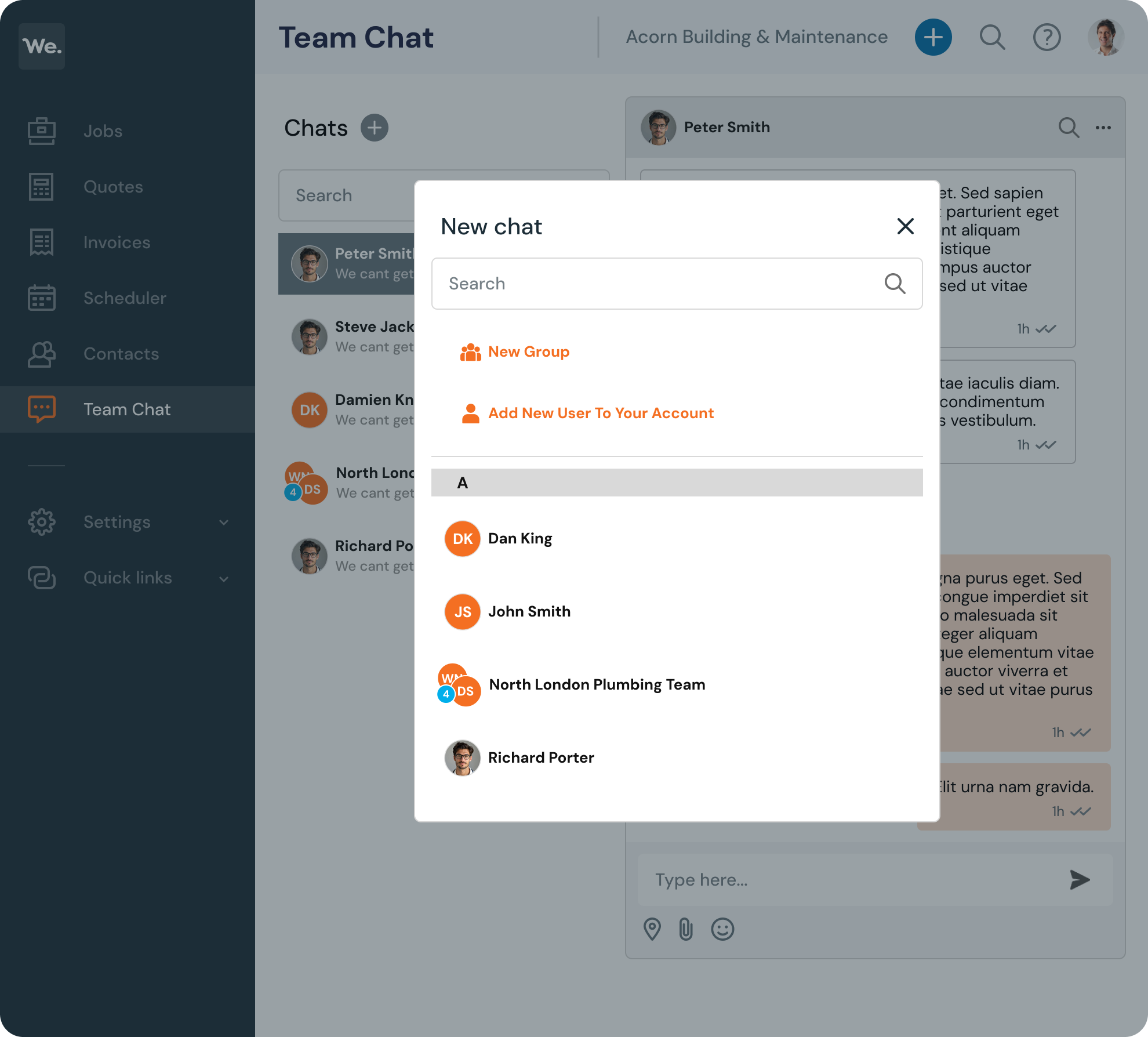 Live chat for teams | Workever